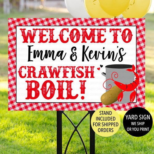 Crawfish Boil Welcome Sign Crawfish Couples Shower Sign - Etsy