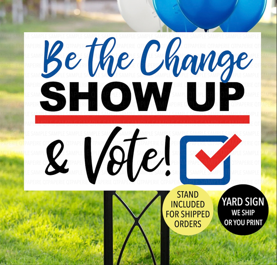 Voting Yard Sign, Political Yard Sign, Vote Yard Sign, Register to Vote ...