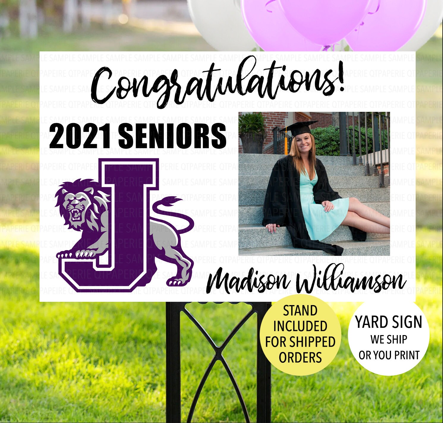 High School Senior Sign Senior School Yard Sign 2021 Grad | Etsy