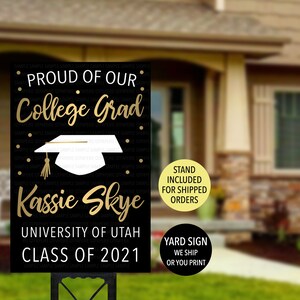 2022 College Graduate Yard Sign, College Grad Gift, College Grad Yard ...