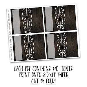 Wood Food Tent Labels, Rustic Food Tent Labels, Outdoor Party Food Tent ...