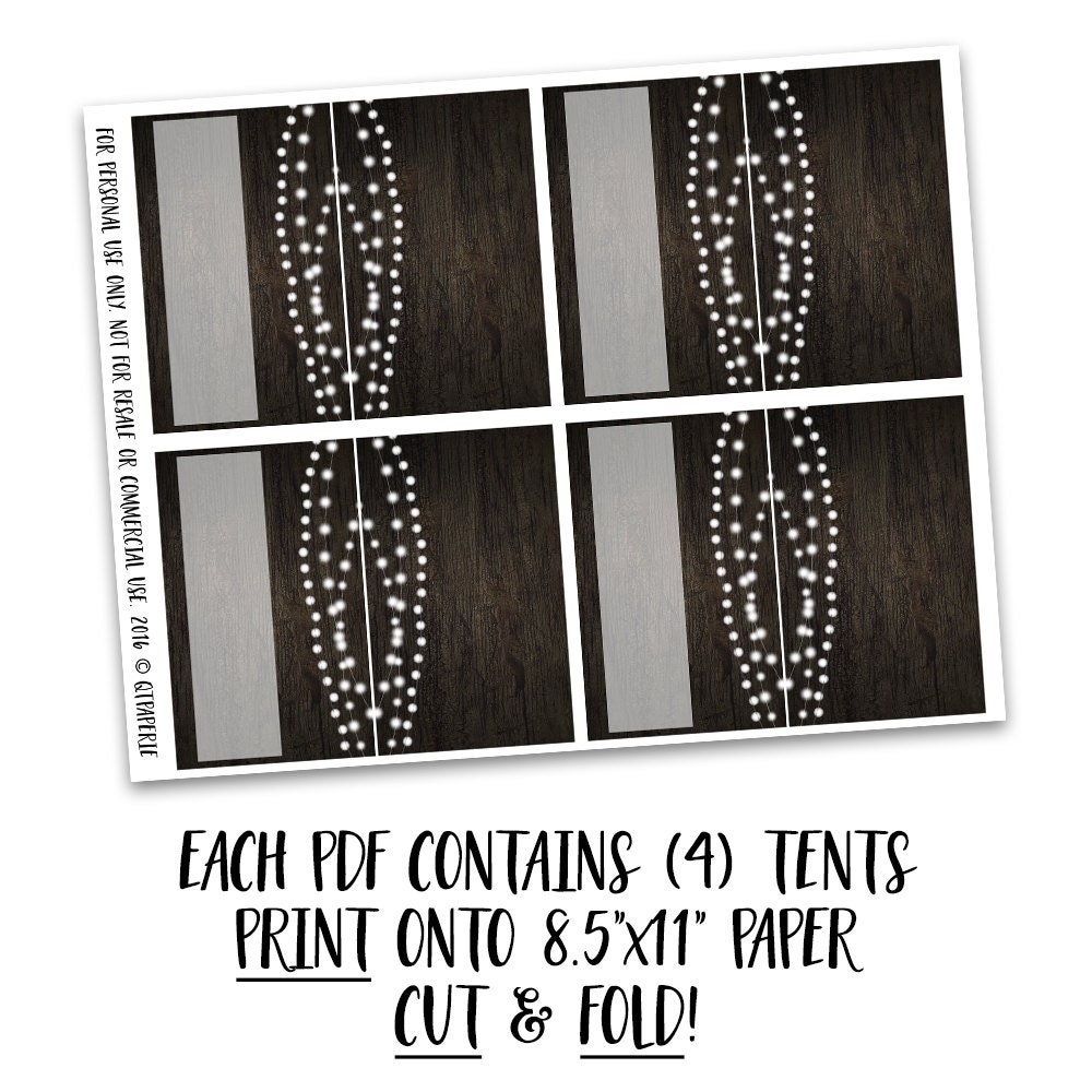 Wood Food Tent Labels Rustic Food Tent Labels Outdoor Party | Etsy