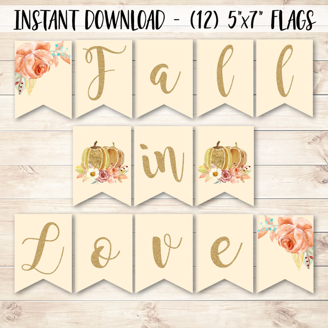 Fall in Love Banner, Fall in Love Baby Shower Banner, Fall in Love ...