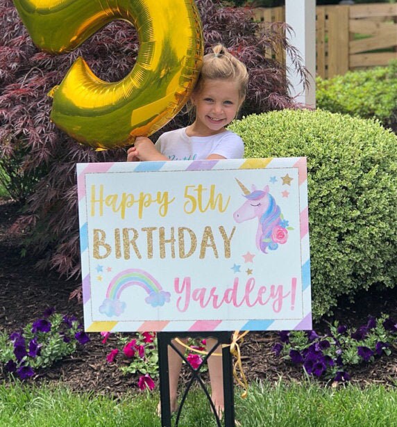 Unicorn Party Sign Unicorn Birthday Sign Unicorn Sign - Etsy