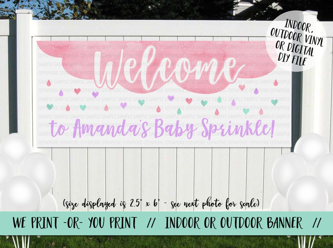 Baby Sprinkle Banner, Baby Sprinkle Decoration, Rain Baby Shower ...