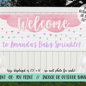 Baby Sprinkle Banner, Baby Sprinkle Decoration, Rain Baby Shower ...