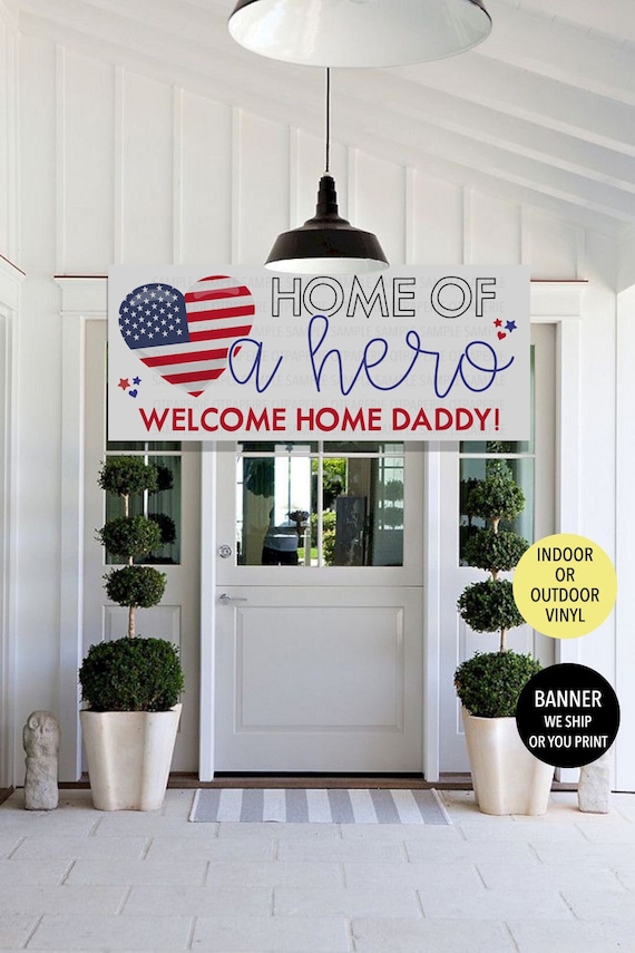 Welcome Home Daddy Banner Military Homecoming Banner - Etsy
