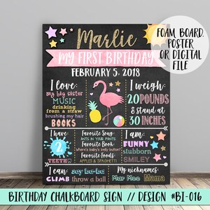 Flamingo Birthday Chalkboard Flamingo Chalkboard Flamingo | Etsy