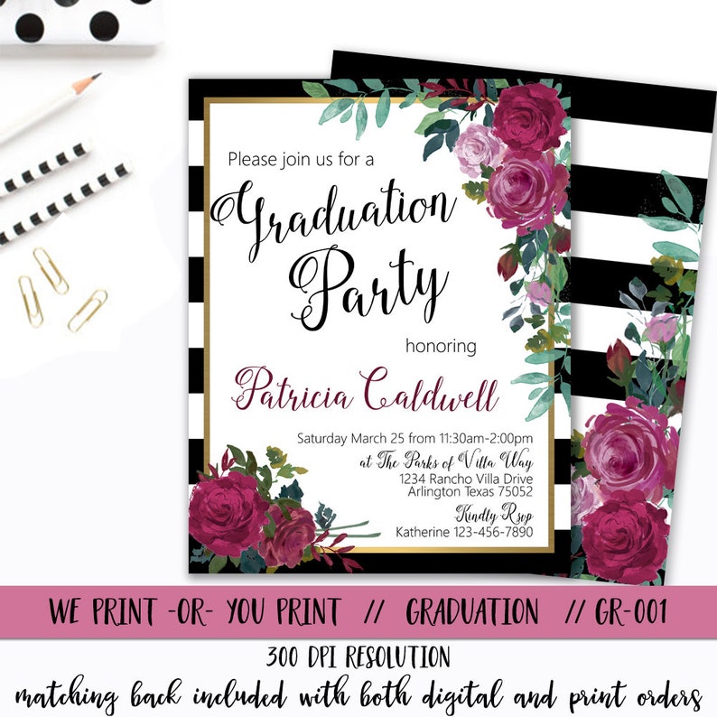 Graduation Party Invitation Graduation Invitation Graduation - Etsy