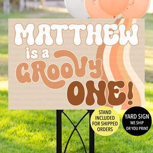 Girl Groovy One Birthday Sign, Boho Retro 1st Birthday Sign, 70's ...