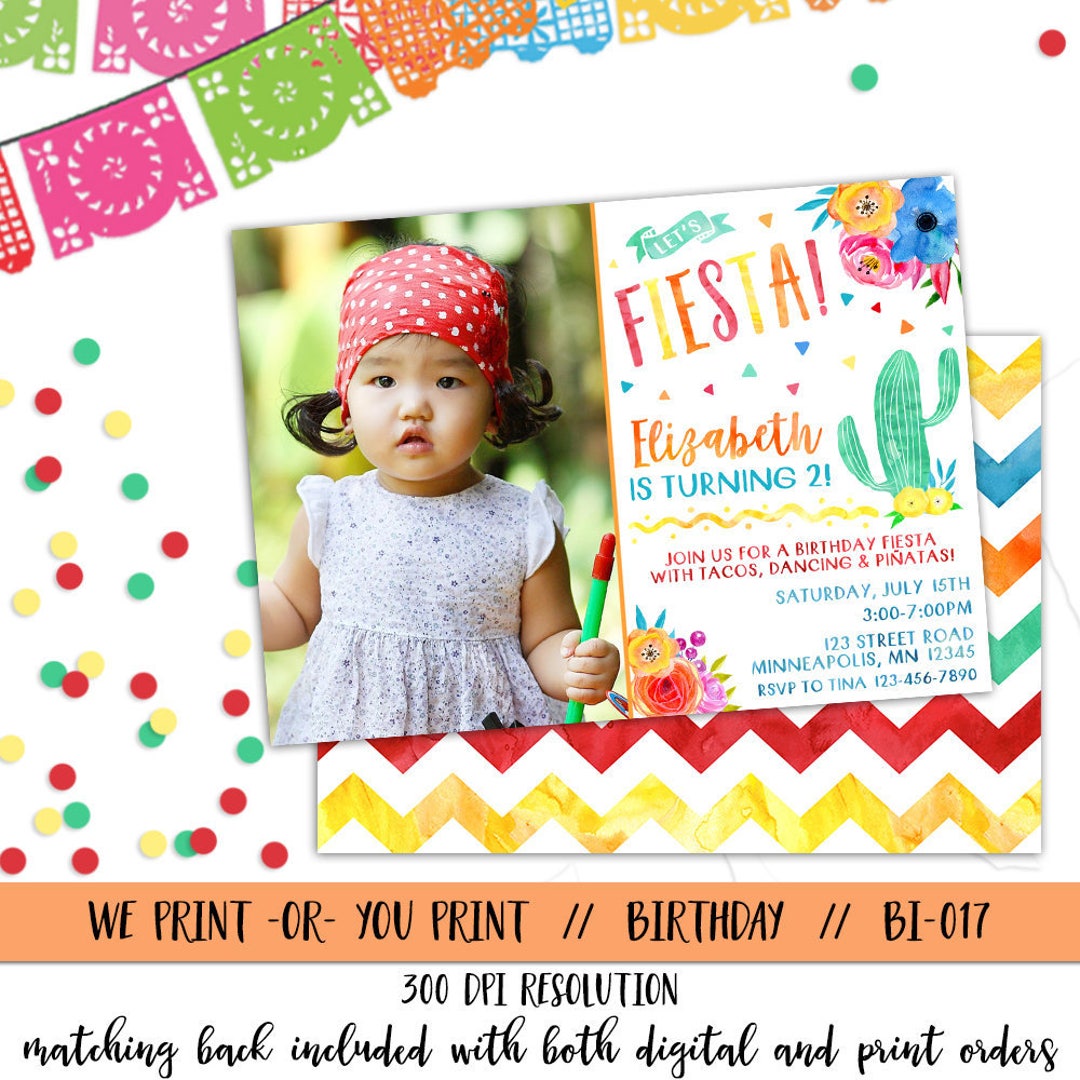 Fiesta Birthday Invitation, Fiesta Invitation, Fiesta Invite, Spanish ...