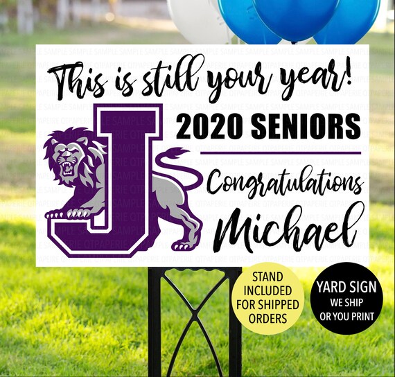 High School Senior Sign Senior School Yard Sign 2020 Grad | Etsy