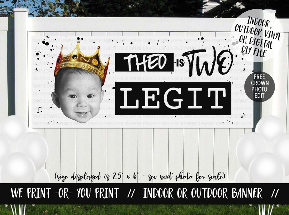 Two Legit Birthday Banner Two Legit Welcome Banner Two Legit - Etsy