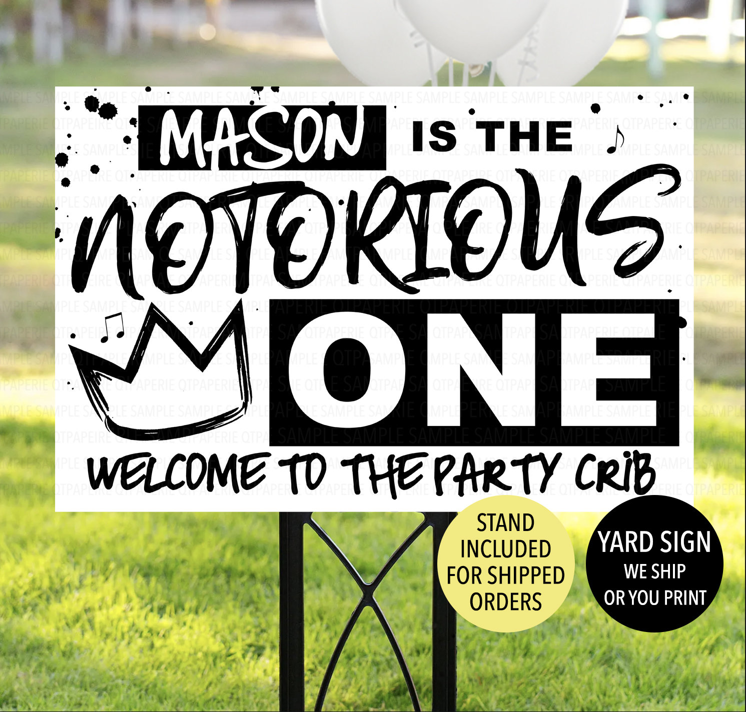 Notorious One Birthday Sign, Notorious One Yard Sign, Notorious One ...
