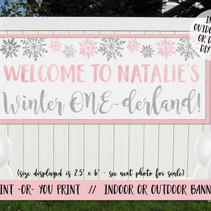 Winter Onederland Vinyl Banner, Winter Onederland Party Banner ...