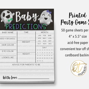 Halloween Gender Reveal Game, Halloween Baby Predictions Game, Ghost ...