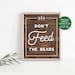 Dont Feed the Bears Sign, Birthday Camping Sign, Camp Party Sign ...