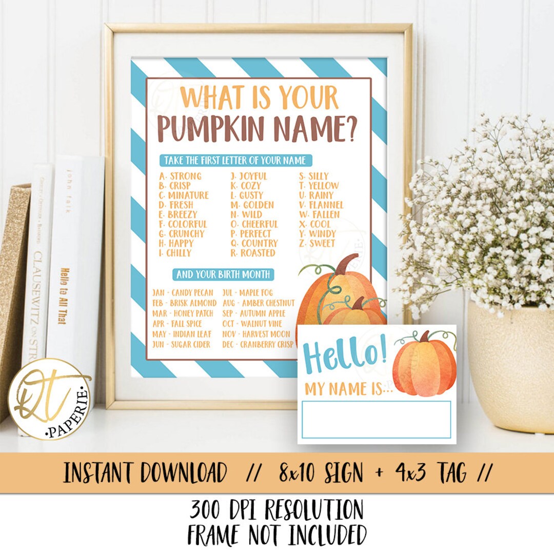 Pumpkin Party Game, Pumpkin Printable Sign, Boy Pumpkin Birthday Game ...