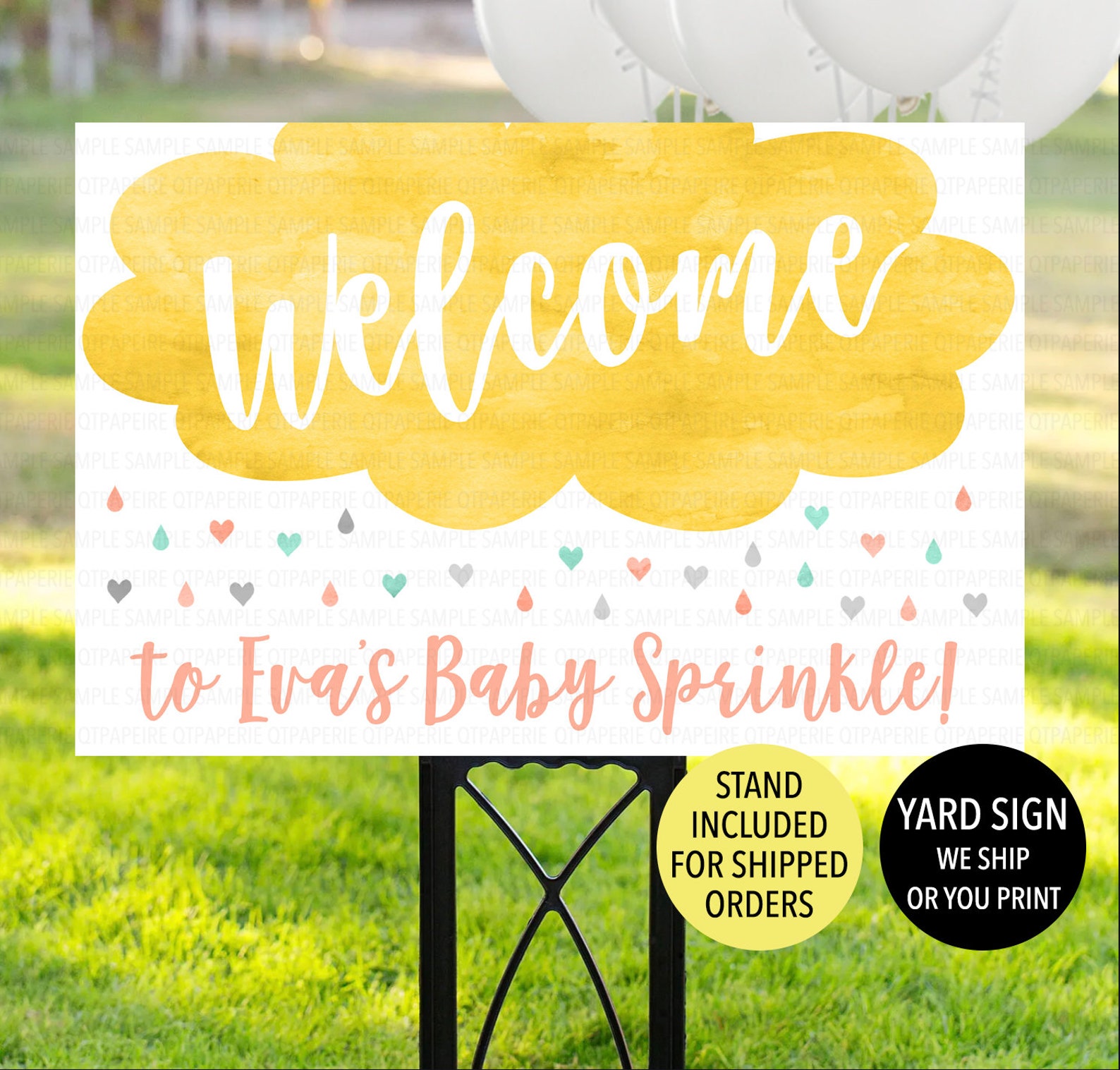 Baby Sprinkle Welcome Sign Baby Shower Welcome Sign Sprinkle | Etsy