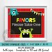 Monster Party Sign, Monster Favor Sign, Monster Birthday Sign, Monster ...
