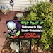 Scary Clown Welcome Sign, Haunted Circus Sign, Halloween Circus Welcome ...