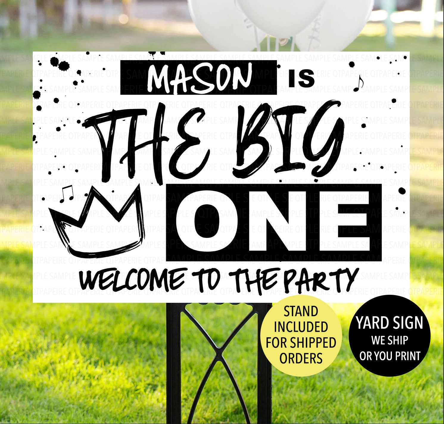 The Big One Birthday Sign, Big One Yard Sign, Hip Hop One Sign, Hip Hop ...