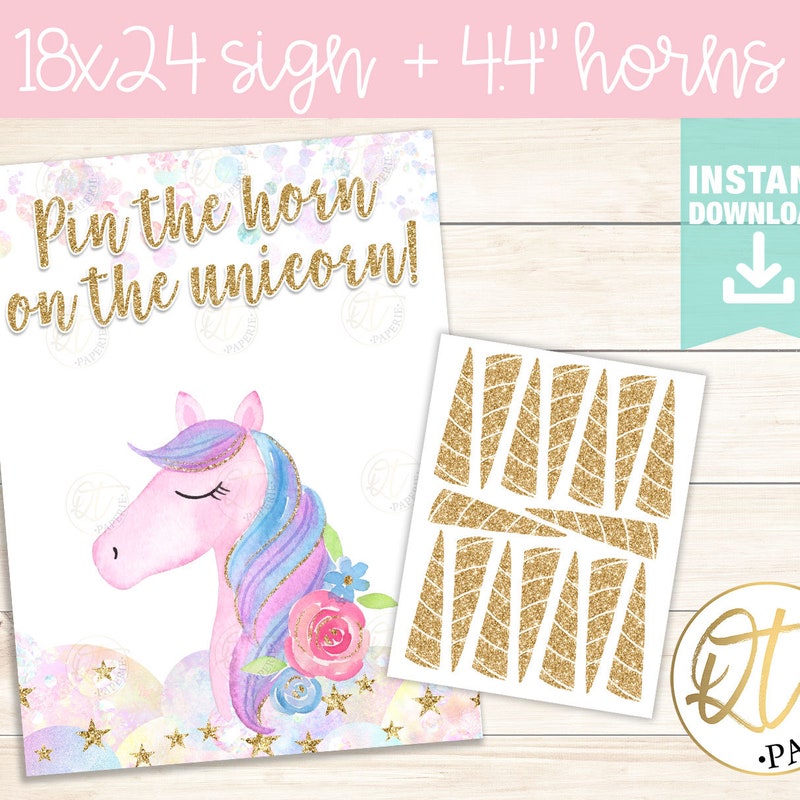 Pin the Horn on the Unicorn - Etsy