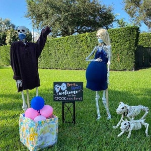 Halloween Gender Reveal Sign, Ghost Gender Reveal Welcome, Spooky ...