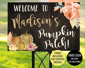 Custom Pumpkin Patch Sign Digital Download, DIY Printable Sign ...