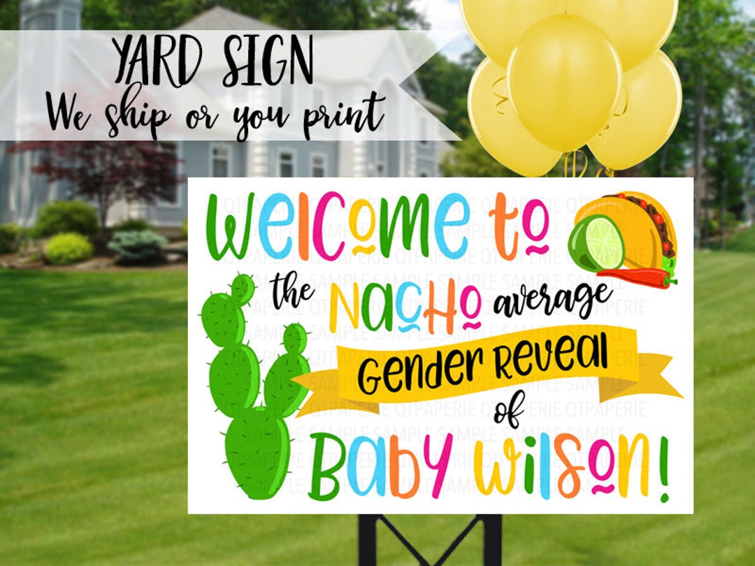 Senor or Senorita Welcome Sign, Mexican Fiesta Gender Reveal Decoration ...