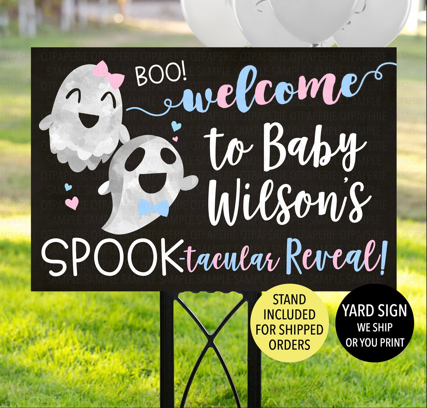 Spooky Gender Reveal Welcome Sign Halloween Gender Reveal - Etsy