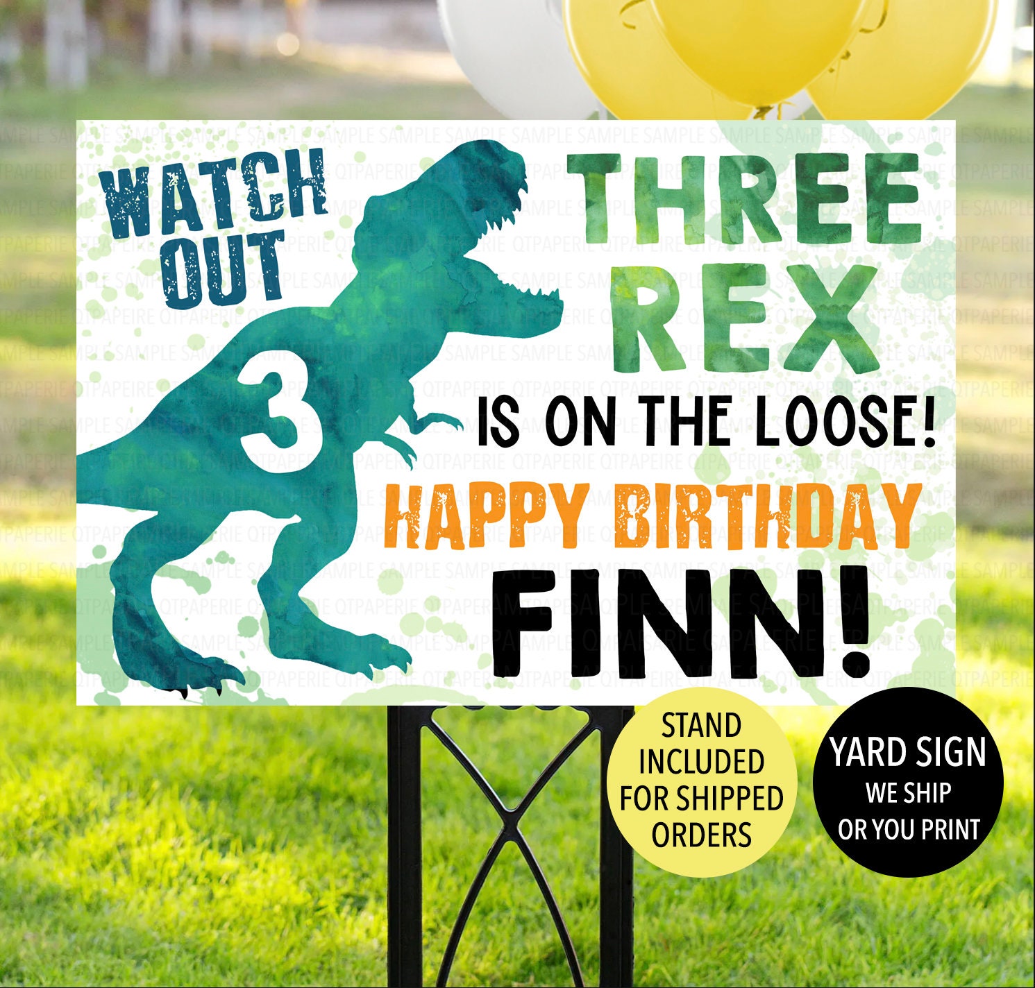 Three Rex Welcome Sign Three Rex Sign Dinosaur 3rd Birthday - Etsy