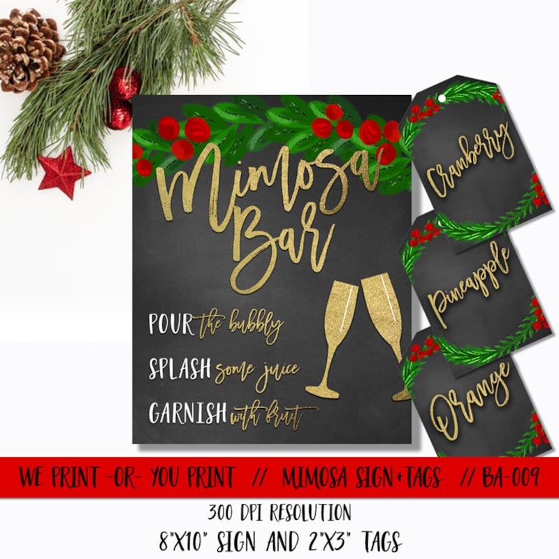 Mimosa Bar Labels - Etsy