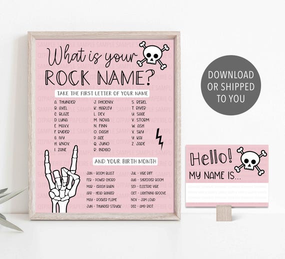 Rock Star Party Printable Name Tags New In The Shop: Rock Star Party