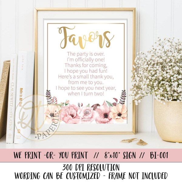 Party Favor Sign - Etsy