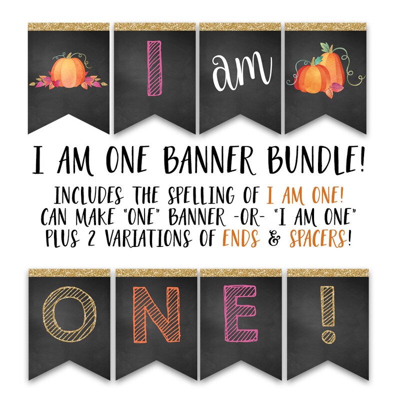 Pumpkin Birthday Banner Little Pumpkin Banner One High Chair - Etsy