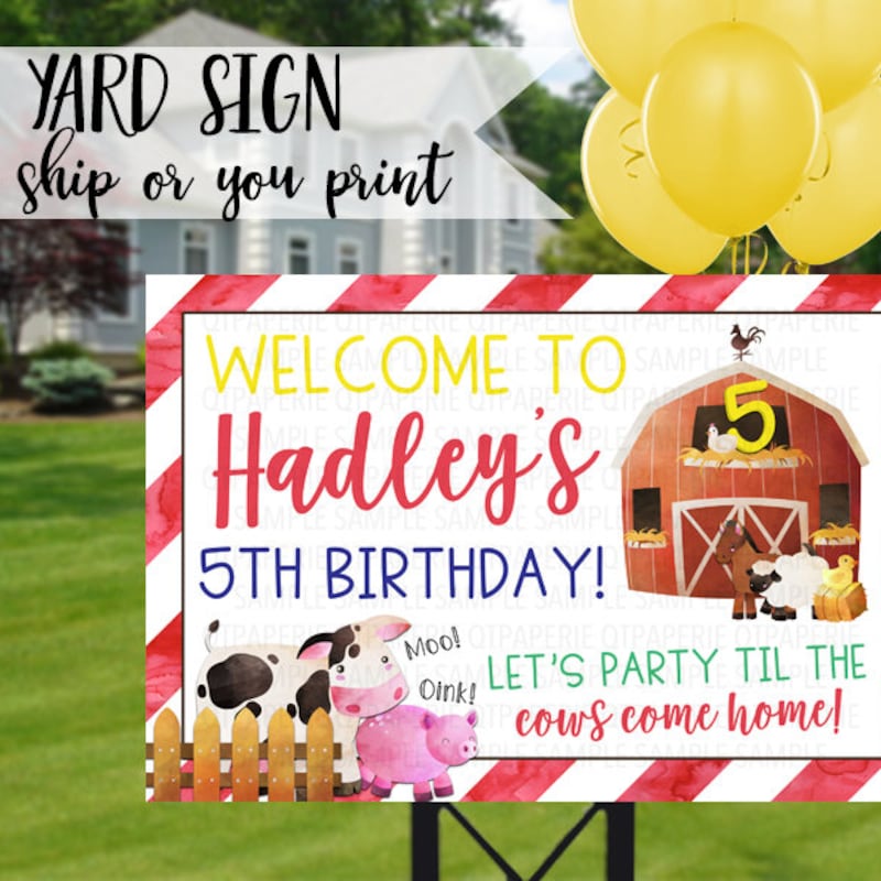 Farm Birthday Decorations - Etsy