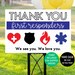 Thank You First Responders Yard Sign, EMT Police Firefighter, First ...