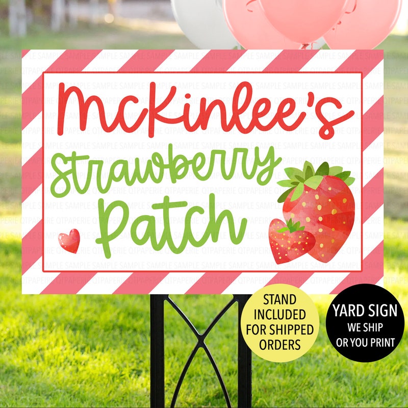 Strawberry Signs - Etsy