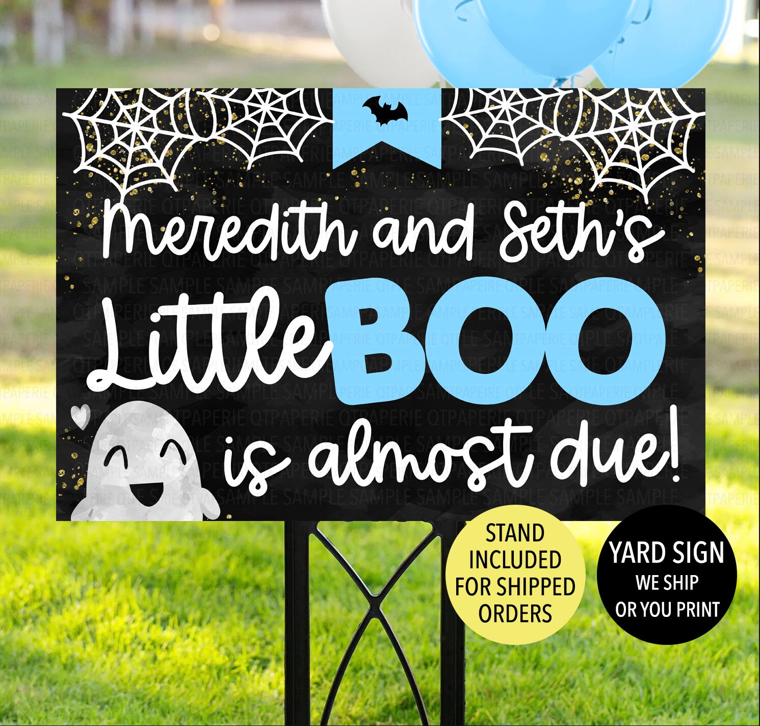 A Little Boo is Almost Due Welcome Sign, Little Boo Baby Shower Sign ...