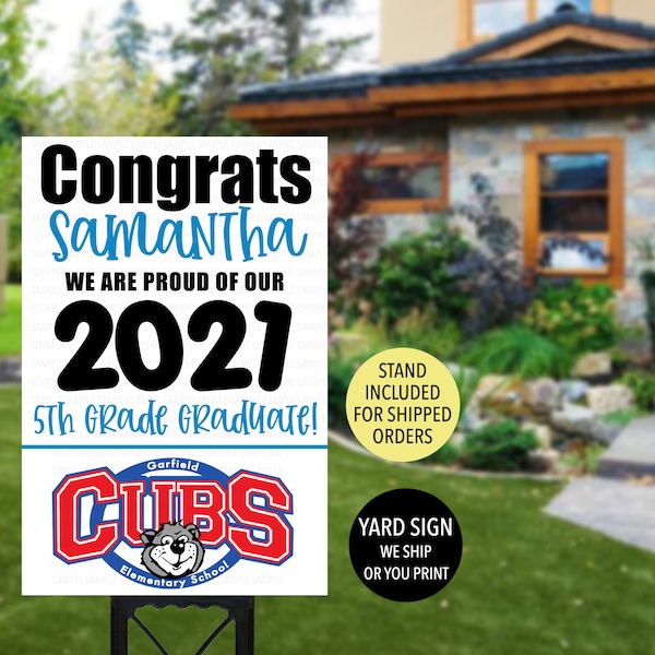 5th Grade Graduation Yard Sign - Etsy