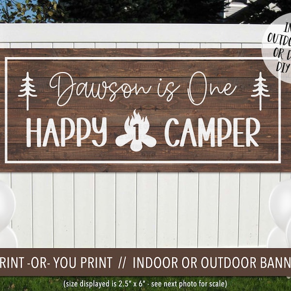 One Happy Camper Banner - Etsy