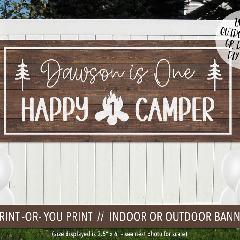 One Happy Camper Banner - Etsy