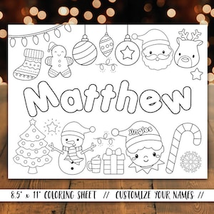 Elf Coloring Sheet, Christmas Name Coloring Page, Elf Activity, Elf ...