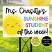 Sunshine Student of the Week Sign Student of the Month Sign - Etsy