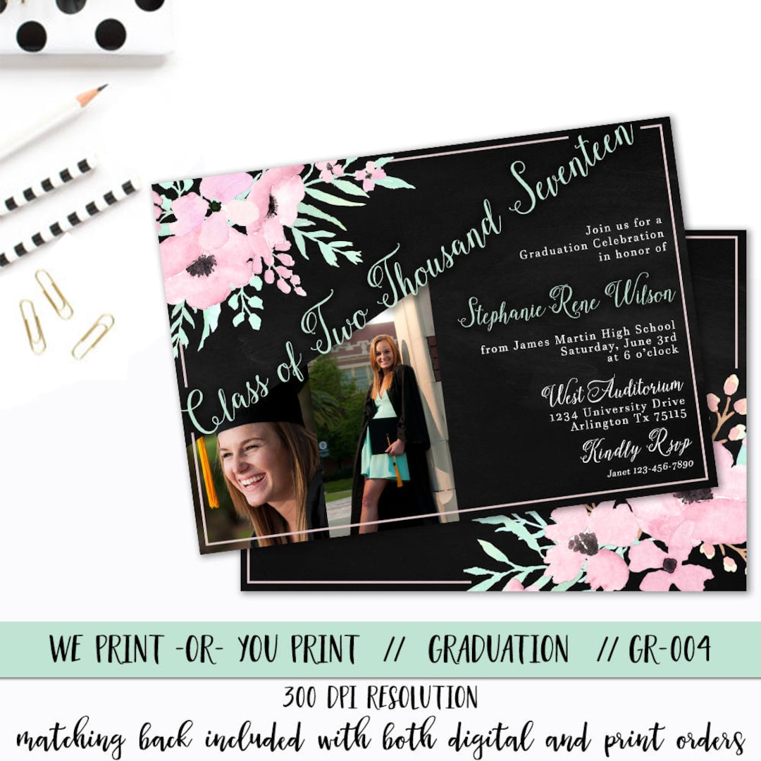 Graduation Invitation, Graduation Party Invitation, Graduation ...