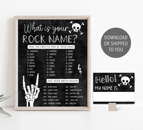 Rock Star Party Printable Name Tags New In The Shop: Rock Star Party
