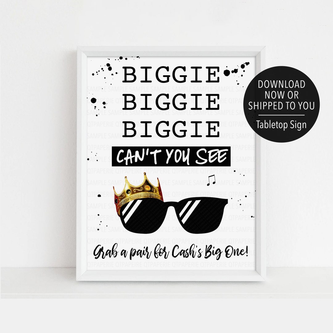 Notorious One Sunglasses Sign, Big One Birthday Thank You, Cant You See ...