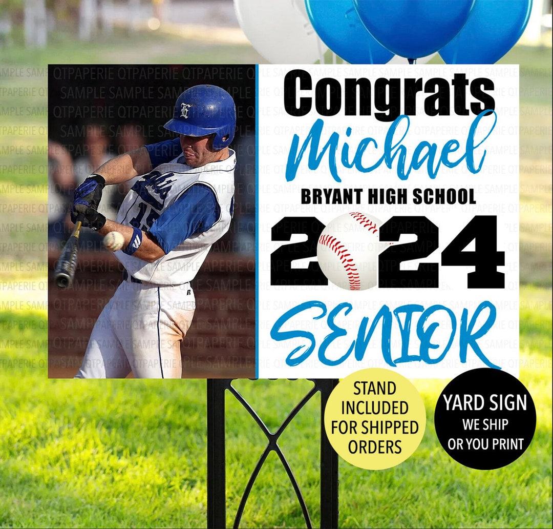 2025 Senior Baseball Yard Sign, High School Baseball Senior, Male ...