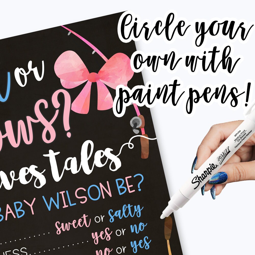 Bobber or Bow Gender Reveal Sign Bobber or Bow Sign Bobber - Etsy